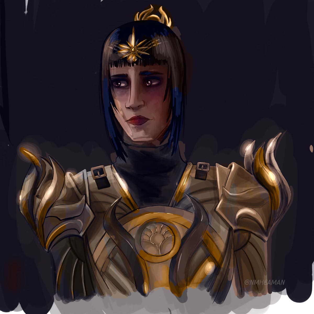 Colouring in Procreate Experiments: Shadowheart – Natalie Heaman